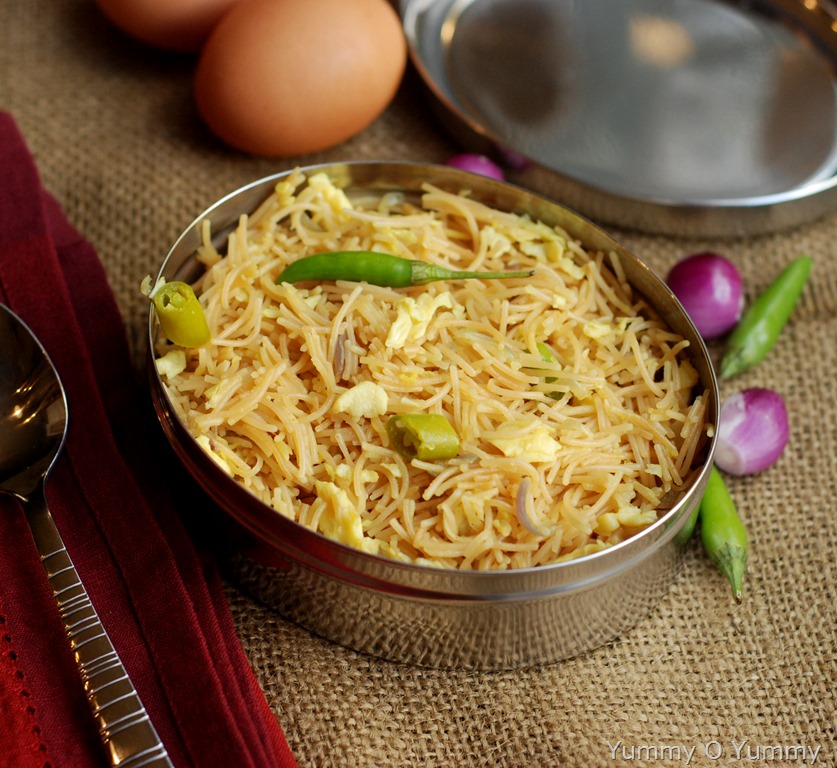 Mutta (Egg) Semiya – Kids’ Lunch idea 3 With Video | Yummy O Yummy