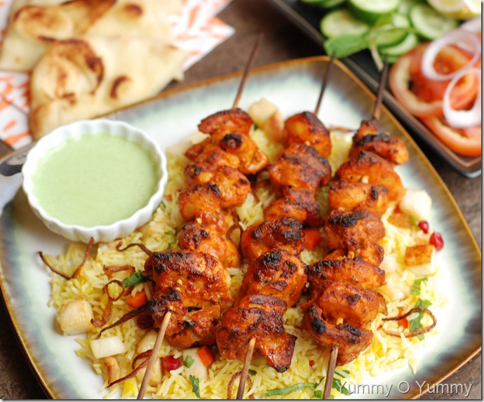 Tandoori Chicken Tikka with Green Chutney | Yummy O Yummy