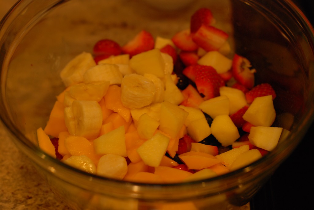 Fruit Salad with Whipped Cream | Yummy O Yummy